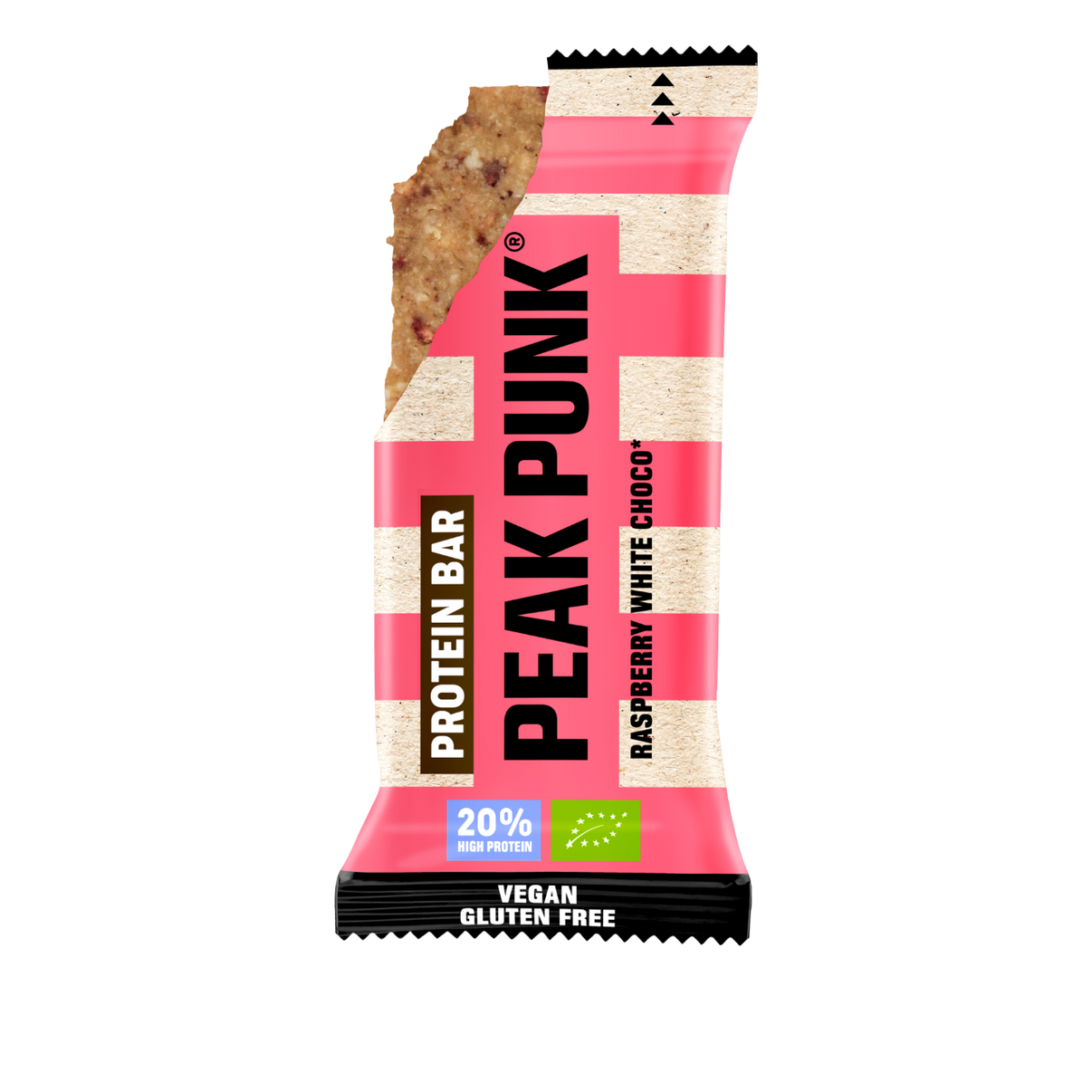 Peak Punk Bio High Protein Bar Chocolate Branco e Framboesa – Barvi
